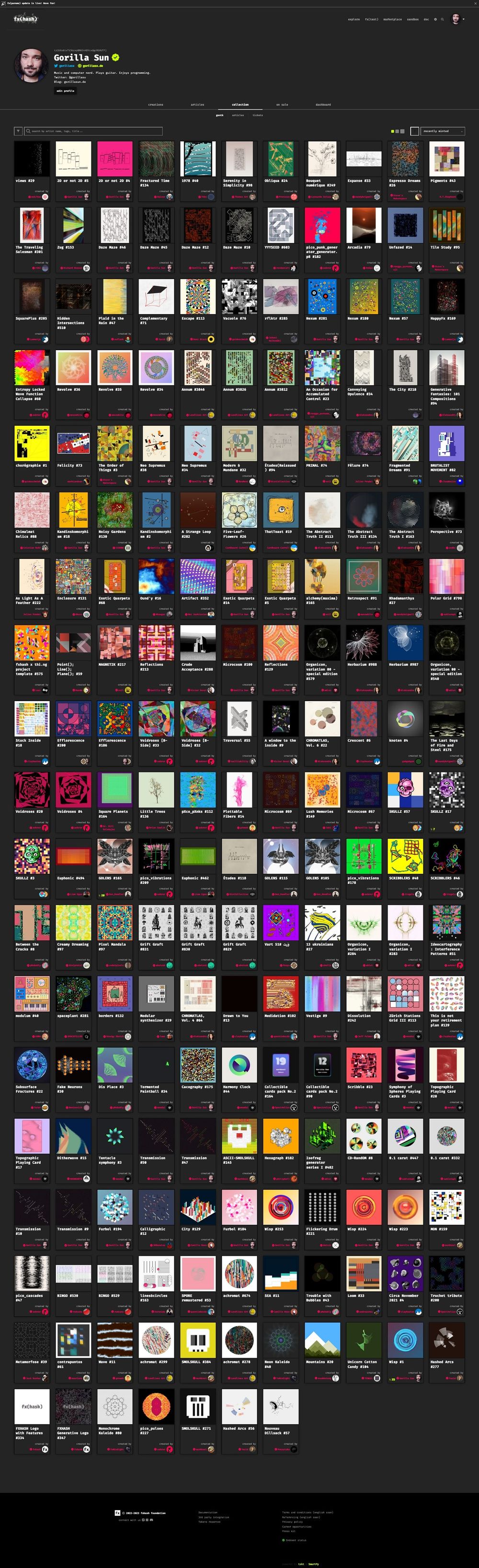 Making Generative Blockchain Art on FxHash: A brief Retrospective